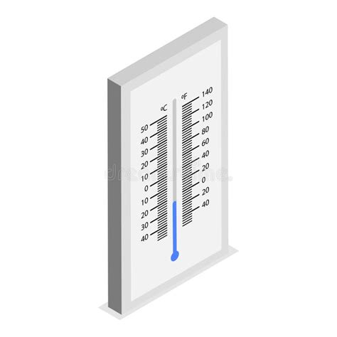 3d Isometric Flat Vector Set Of Thermometers Item 3 Stock Vector