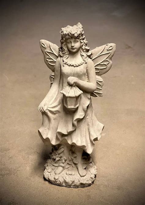 Standing Pixie Girl With Lantern Figurine Pixie Girl With Lantern