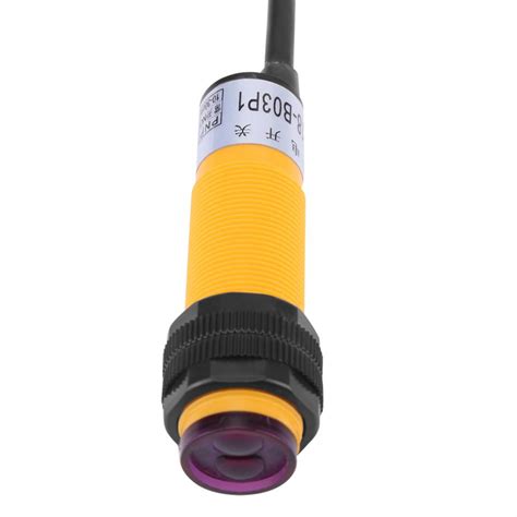 【topaztrove】e18 B03p1 Photoelectric Sensor Switch Dc 3 Wire 6 36v Pnp