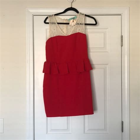 Karlie Dresses Red Dress With See Through Lace Back Poshmark
