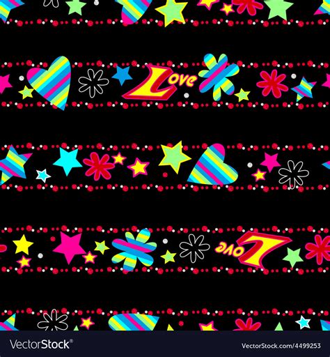 Girls Cute Love Sequin Seamless Pattern Royalty Free Vector
