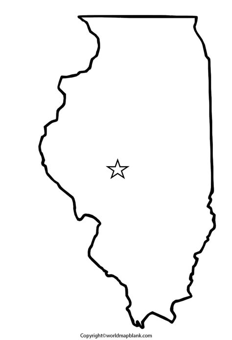 Illinois Map Outline Printable
