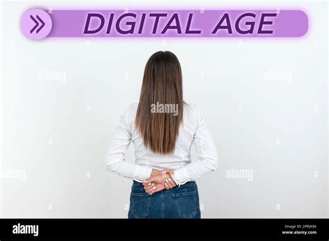 Text Caption Presenting Digital Age Business Concept Introduction Of The Personal Computer With