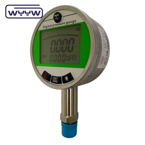 Lcd Display Digital Manometer Pressure Gauge 100 Bar Bottom Mount