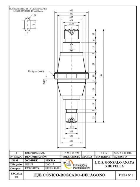 Eje Conico Y Roscado Pdf