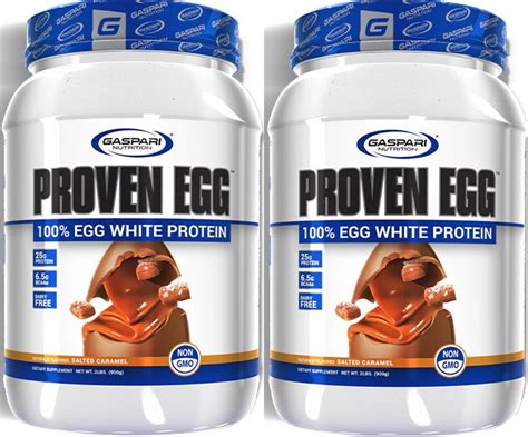 Gaspari Nutrition Egg 100 Egg White Protein Salted Caramel 4 Lb 2 X