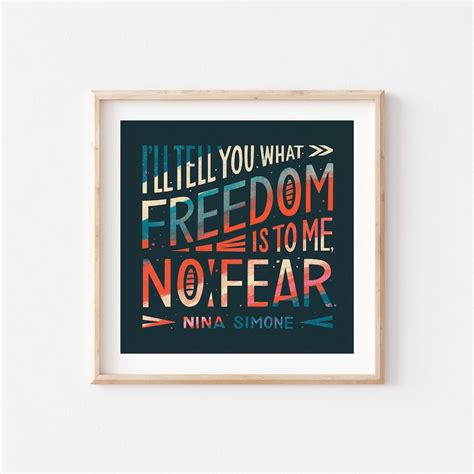 Nina Simone Freedom Quote Art Print Civil Rights Poster Digital