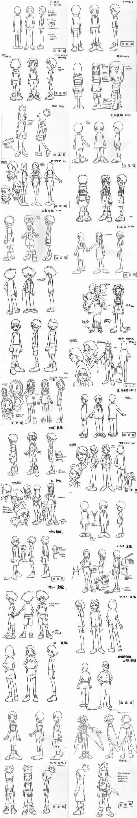 Digimon Characters Model Sheet Diseño De Personajes Disenos De Unas Personajes