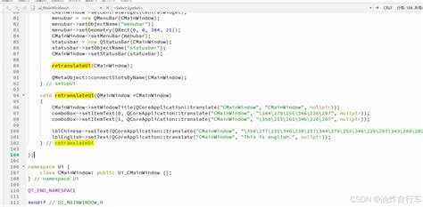 【qt】国际化（中英文翻译）——qt语言家 Linguist 和qtranslator类的简单使用（内含完整源码） Csdn博客