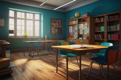 Classroom With A Dedicated Research Corner Premium Ai Generated Image