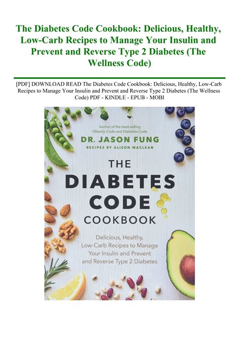 Pdf Download Read The Diabetes Code Cookbook Delicious Healthy Low