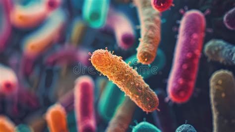 Symptoms Of Human Exposure To Anthrax Bacteria Under Microscope Stock