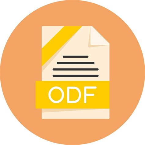 Odf Format Flat Circle Style Icon 54682090 Vector Art At Vecteezy