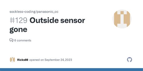 Outside Sensor Gone · Issue 129 · Sockless Codingpanasoniccc · Github