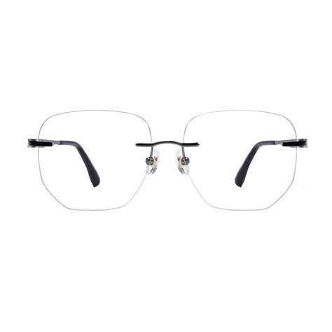 Prescription Eyeglasses Rimless Titanium Glasses Fashionable Women