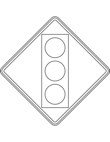 Coloring Pages Traffic Light