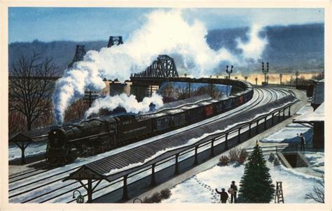 The Pittsburgh And Lake Erie Railroad Company Railroad Scenic Postcard