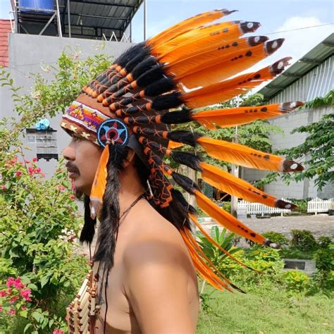American Indian Headdress Long Novum Crafts Feather Headdress Native