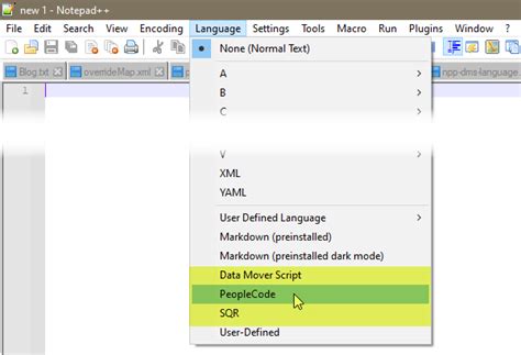 Notepad Syntax Highlighting For Peoplecode Sqr And Dms