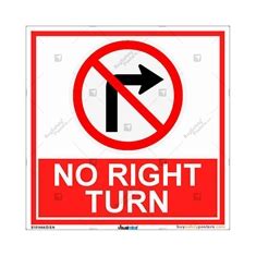 No Right Turn Sign