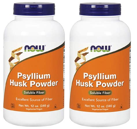 Now Foods Psyllium Husk Powder 12oz 2 Pack Natural Fiber Supplement