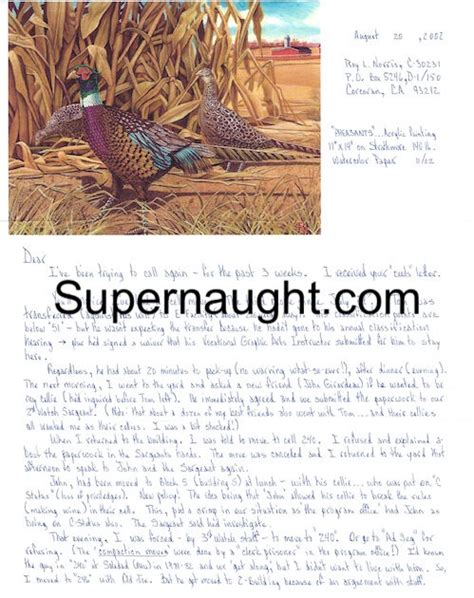 Roy Norris Letter And Envelope Set Both Signed Supernaught