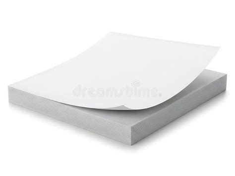 A Neatly Folded Blank Sheet Of Paper Resting On A Flat Surface Stock