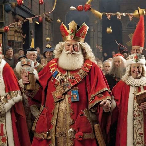 Premium Ai Image Sinterklass In Dutch Riding His Horse Parading In