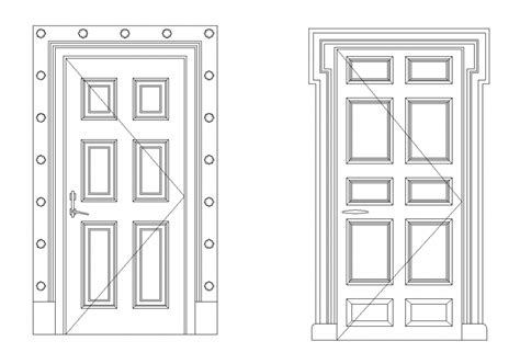 Door Elevation Layout D View Autocad File