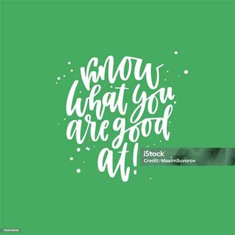 긍정적 인 영감 따옴표 손 그린 색상 벡터 레터링은 당신이 잘 알고 있습니다 녹색 배경에 격리 된 텍스트와 추상 적 그림입니다 격언에 대한 스톡 벡터 아트 및 기타 이미지