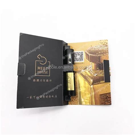 Perfume Cosmetics Sample Packaging Folding Card 2ml 5ml Holding Card