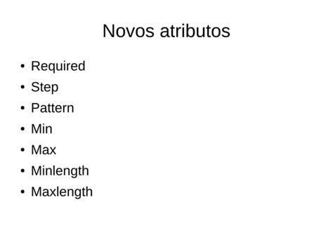 Validando Formulários Com Html5 Ppt