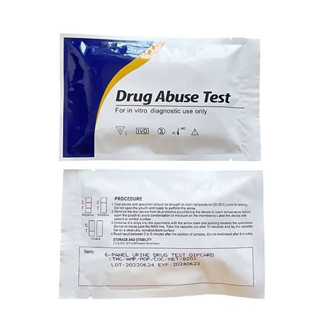 Multi Drug 6 Test In 1 Panel Thcampmopcocmetbzo Drug Test Device