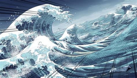 Free Dynamic Anime Waves Image Waves Ocean Water Download At