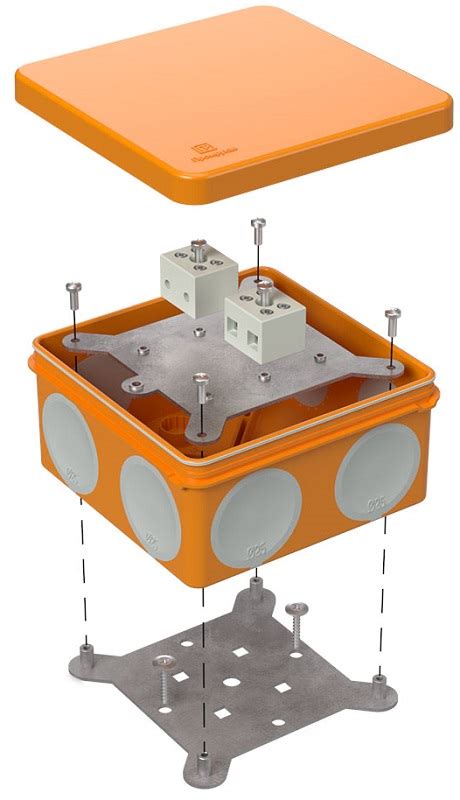Коробка огнестойкая Промрукав 100x100x50мм под пистолет 4x6мм IP66 ...