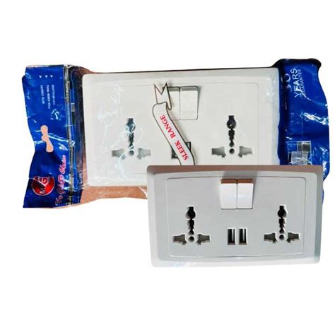 Universal Electrical Socket With 2 Usb Ports 20 Multi Plug Wall