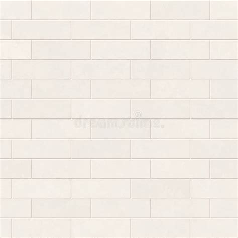 White Metro Tile Seamless Pattern Subway Brick Wall Background Stock Illustration