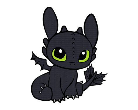 Dragon Toothless Layered Svg And Png Instant Digital Download Clipart