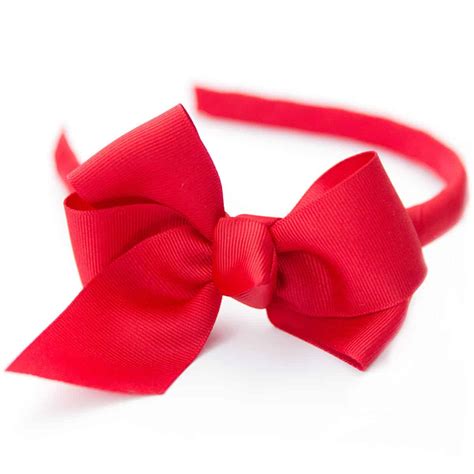 Classic Large Grosgrain Hair Bow On Medium Headband Bows Etc