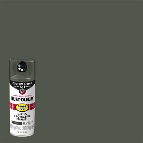 Rust Oleum Stops Rust 12 Oz Custom Spray 5 In 1 Gloss Cypress Spray