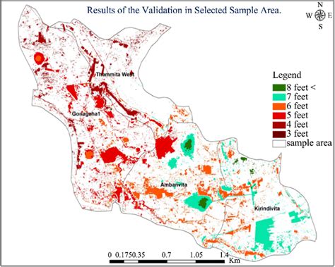Results Of The Validation In The Selected Sample Area Source Lidar