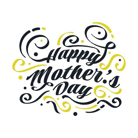 Letras De Feliz Dia De Las Madres Vector Premium