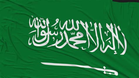 Saudi Arabia Ksa Flag Cloth Removing From Screen Intro 3d Rendering Chroma Key Luma Matte