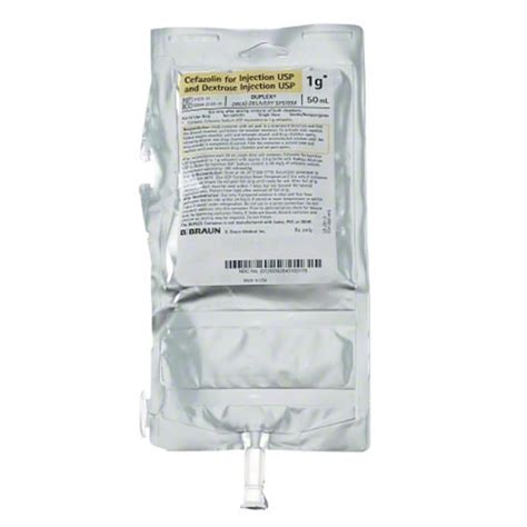 New B Braun Duplex Container Cefazolin Ivinfusion Set For Sale