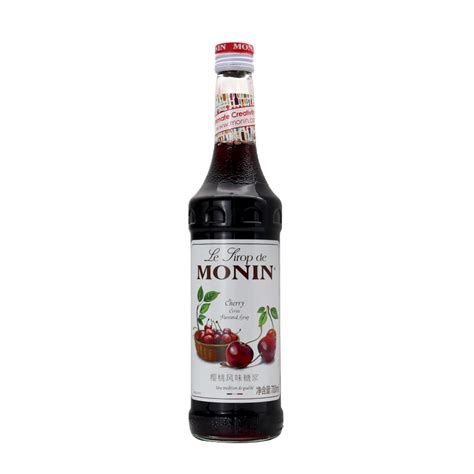 Monin莫林樱桃风味糖浆瓶装 700ml调酒鸡尾酒果汁饮料甜点果酱虎窝淘