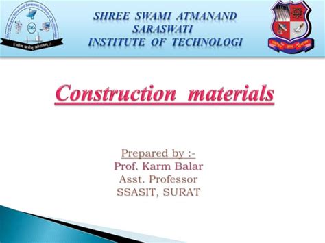 Material Of Construction Ppt