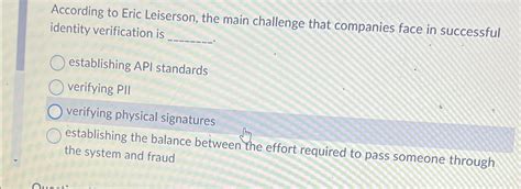 Solved According To Eric Leiserson The Main Challenge That
