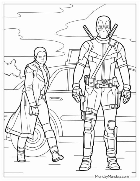 Deadpool Coloring Book Pages