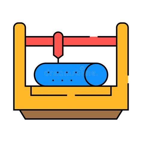 Ilustración De Color De Los Iconos De Punzonado Y Corte Ilustración Del