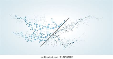 Concept Molecular Connection Dna Dissociation Medical Stock Vector